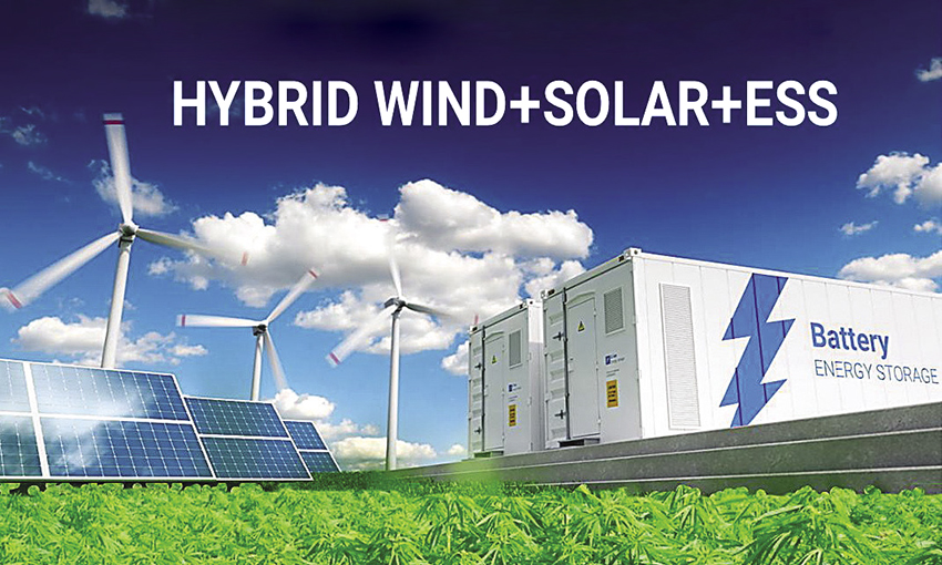 การผลิตไฟฟ้าแบบผสมผสาน HYBRID WIND+SOLAR+ESS